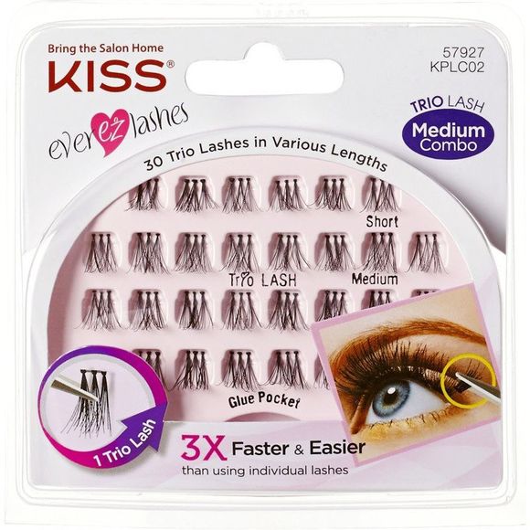 Kiss | Makeup | Ever Ez Trio Lashes Medium Length | Poshmark